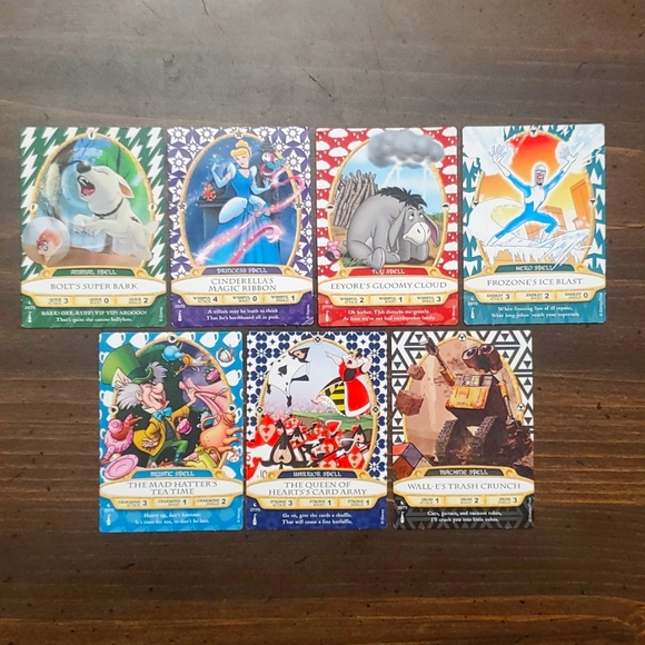 Disney | Games | Uncommon Sorcerers Of The Magic Kingdom Cards Set Of 7 ...